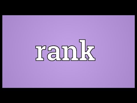 Rank Meaning