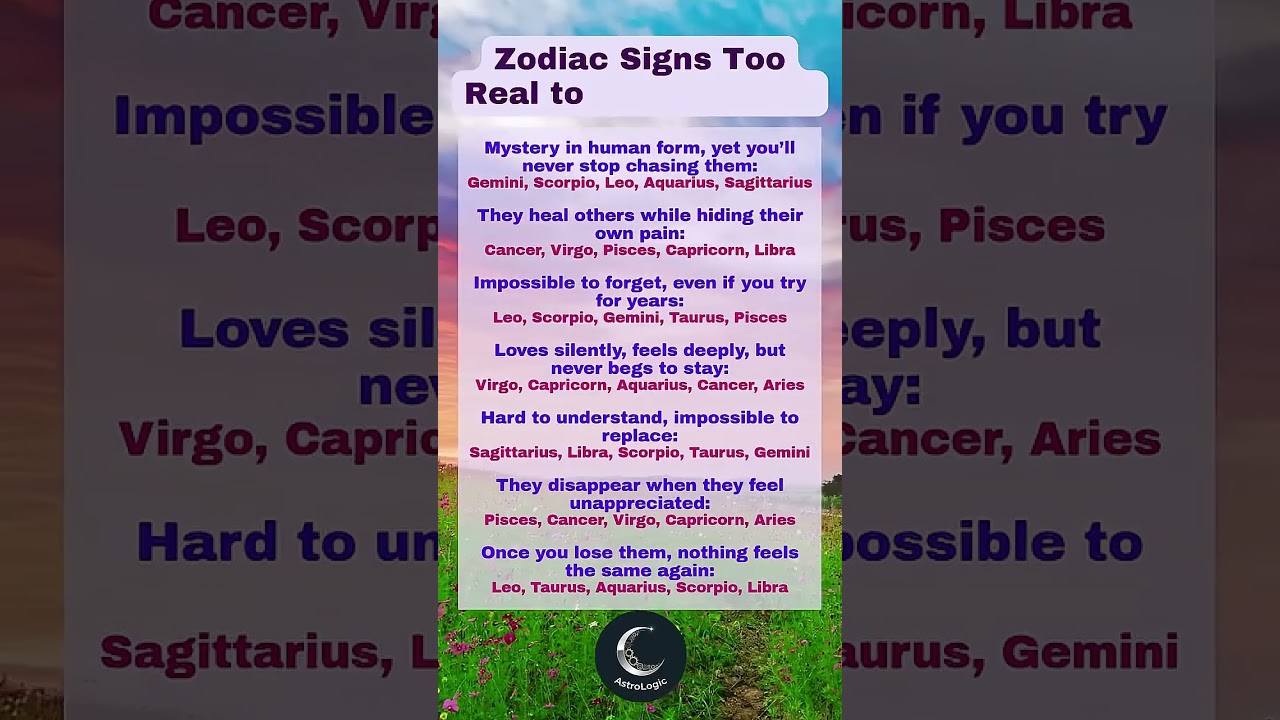 Zodiac Signs Too Real to Be Explained #horoscope #zodiac #astrology #trending #viral #real #fyp