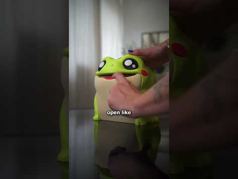 Meet Frodrick 🐸 the toilet paper dispenser #3dprinting #bambulab