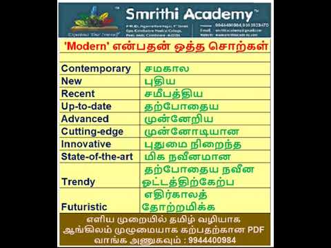 🖥️ 📱 💻 🚀 🌆 🏙️ 🔬 📡 🤖 🏗️#synonyms for the word 'Modern' என்பதன் ஒத்த சொற்கள்: How to say 'Modern' ?