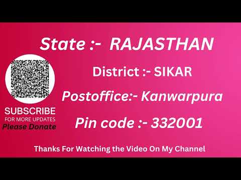 Rajasthan Sikar kanwarpura Ka pin code 332001 / Sikar kanwarpura ka post office