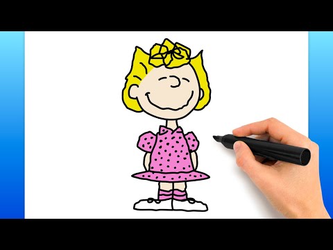 How To Draw Sally Brown From Peanuts (Easy Drawing Tutorial)