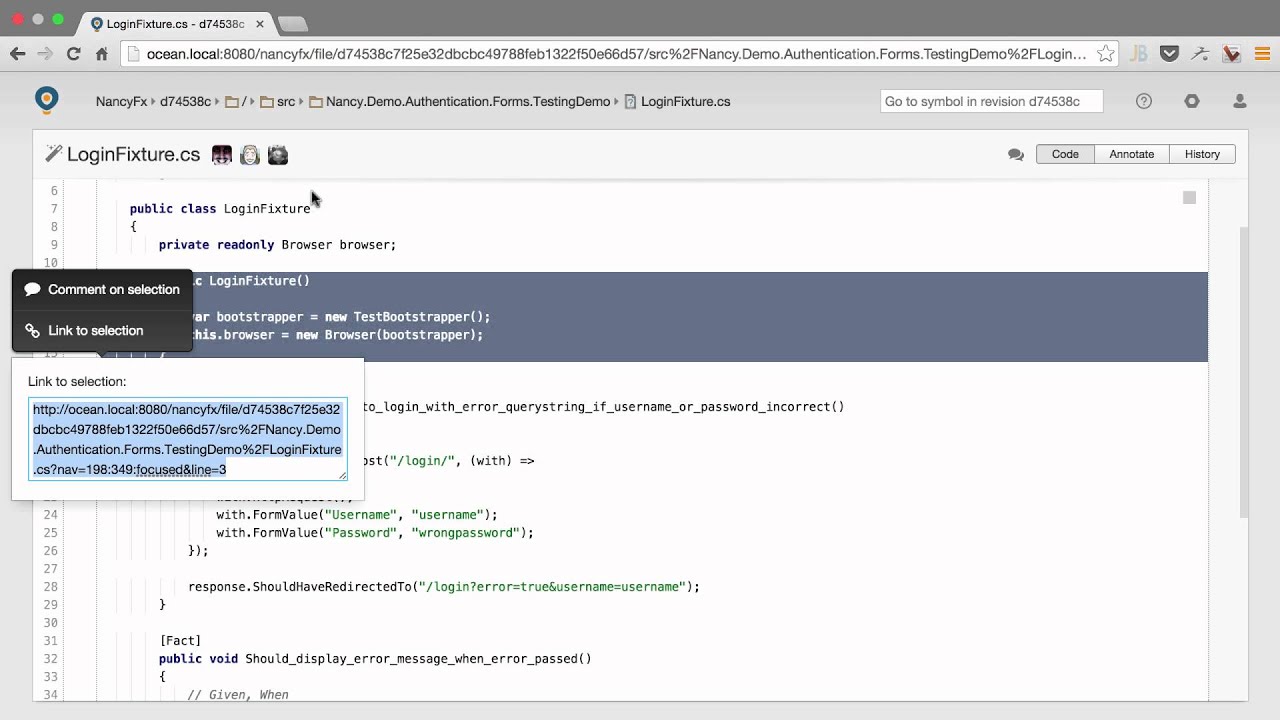 Browsing repositories with JetBrains Upsource