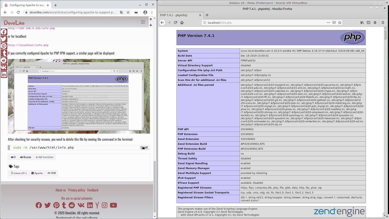 Configuring Apache to support PHP-FPM on Debian/Ubuntu (apache2 + php-fpm)