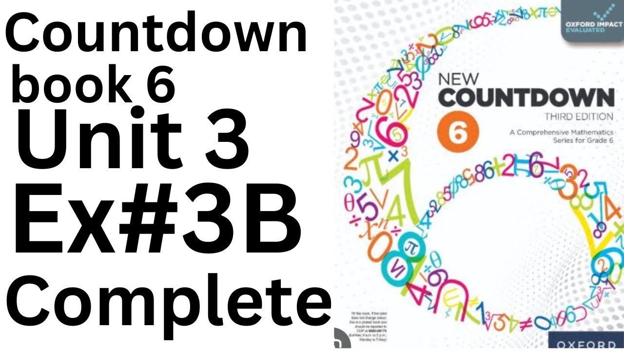 Oxford Countdown Book 6 - Exercise 3B complete Step-by-Step Solution@ytacademy198
