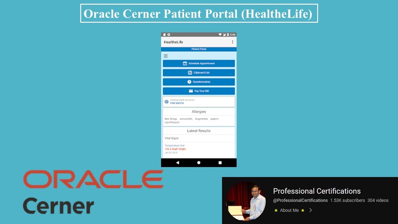 Oracle Cerner Patient Portal (HealtheLife)