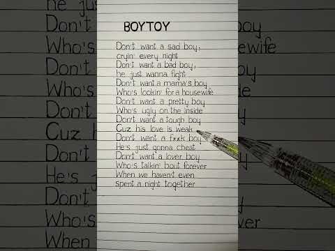 BOYTOY Lyrics #boytoy #lyrics