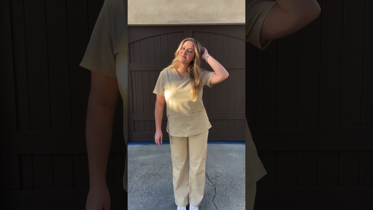 Comenii Scrubs SoftTouch™ Essential Khaki Scrub Top