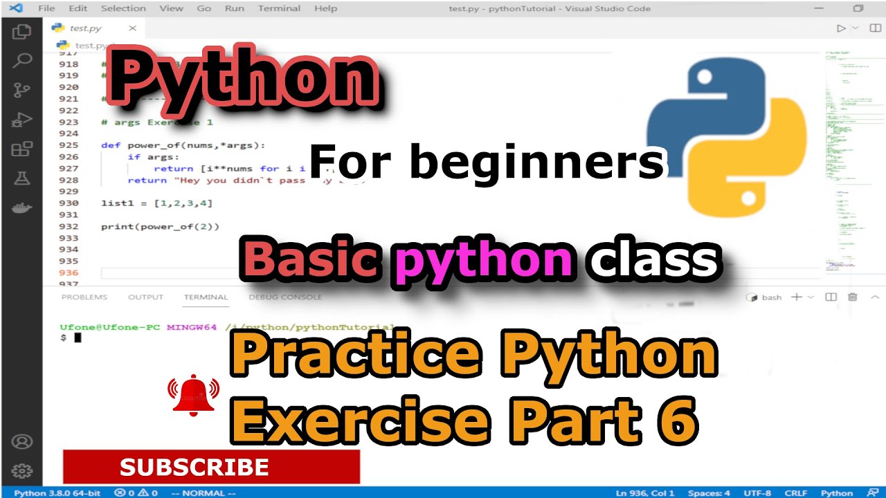 Practice Python Exercise Part 6 and Challenge with Solution | Python for Beginners