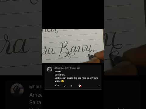 Ameer, Saira Banu, Venkatesan name calligraphy #youtubeshorts #shorts #art #artist #calligraphy