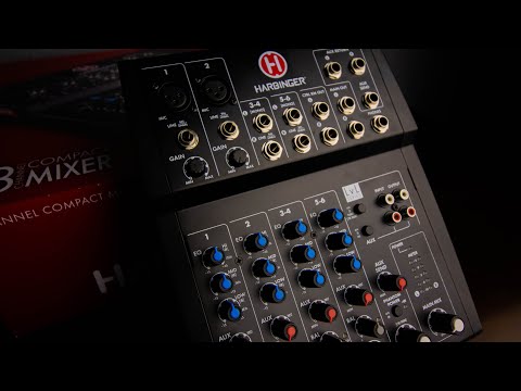 Harbinger L802 LvL Series Compact Mixer 8-Channel w/2 XLR Mic | Reverb