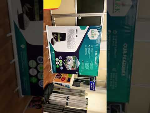 Big size exhibition display systems, foldable promotional display stands, event display board banner