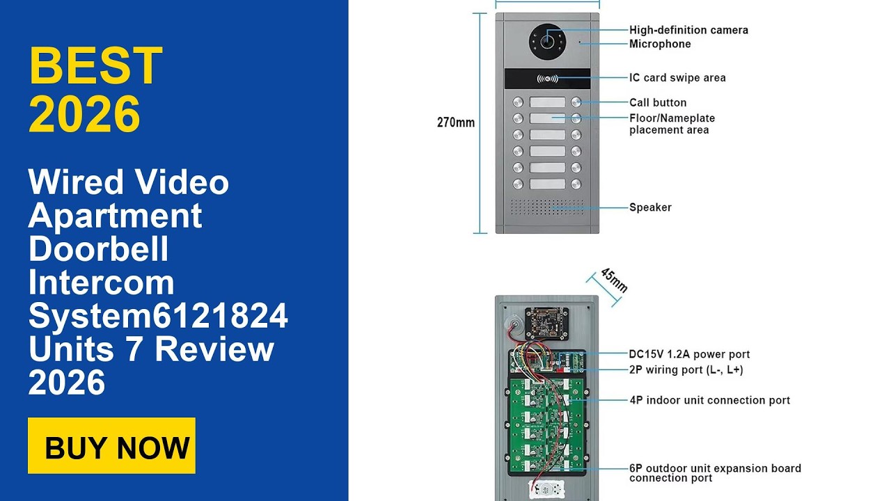 Wired Video Apartment Doorbell Intercom System6121824 Units 7 Review 2026