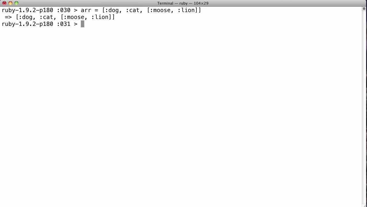 Ruby Array flatten method