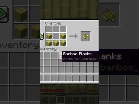 How to Craft a Bamboo Raft in Minecraft 1.20.