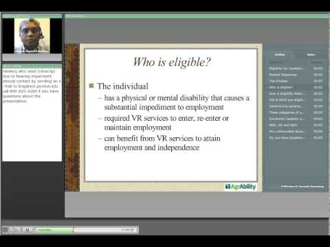 Eligibility determination process in Vocational Rehabilitation