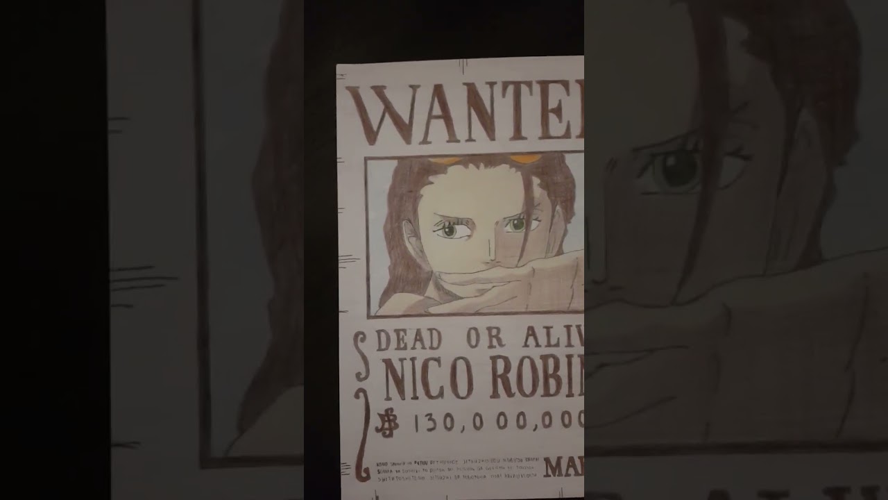 Nico Robin One Piece #anime #animedraw #animedrawing #onepiece #nicorobin #robin #wanted