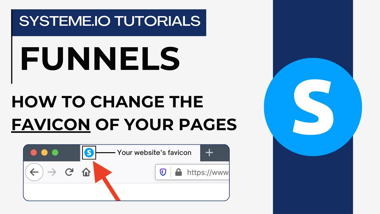 How to change the favicon of your pages | systeme.io tutorials