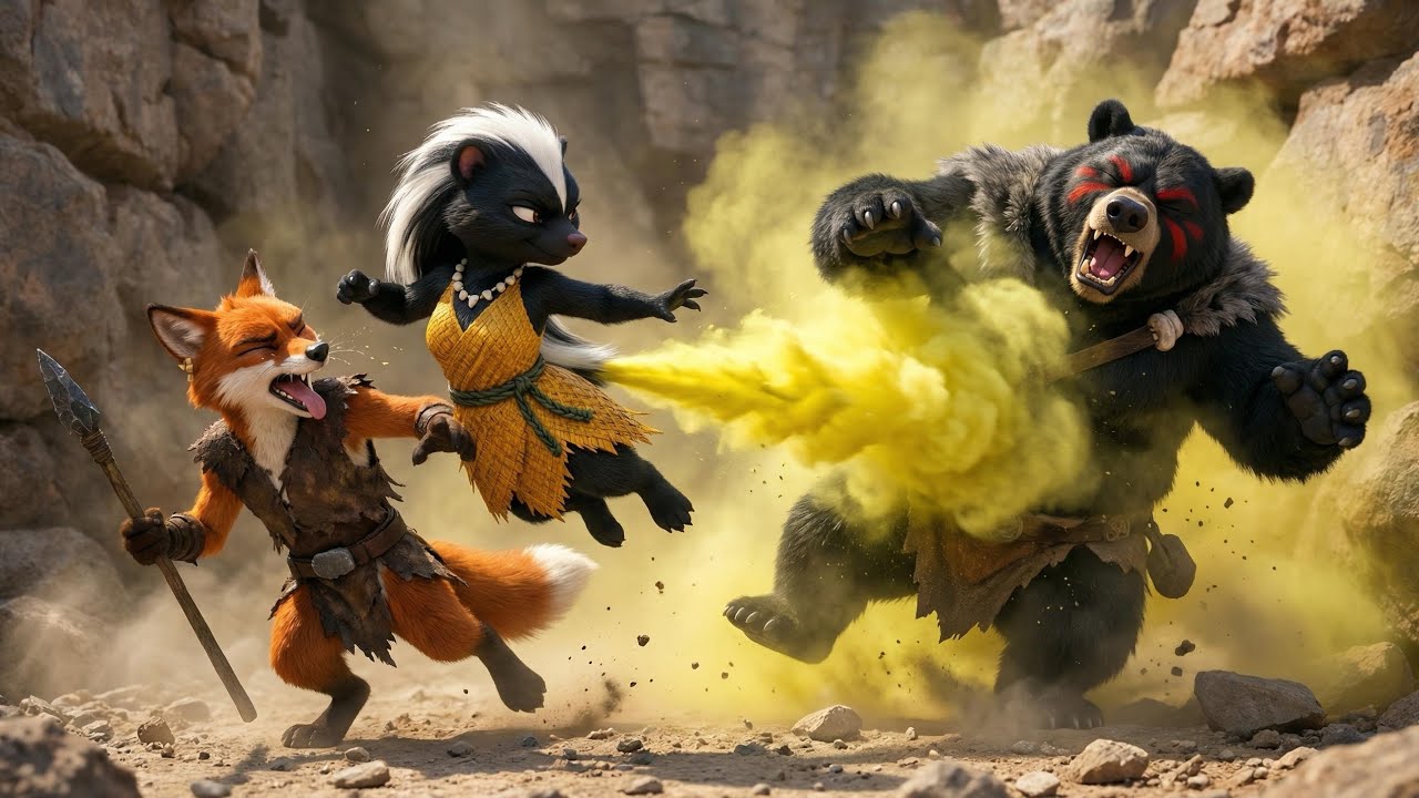 Two Dangerous Predators Pick on the Wrong Skunk