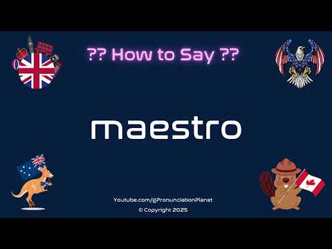πΌπ¨βπ€ How to Pronounce maestro? (CORRECTLY) | Pronunciation Planet