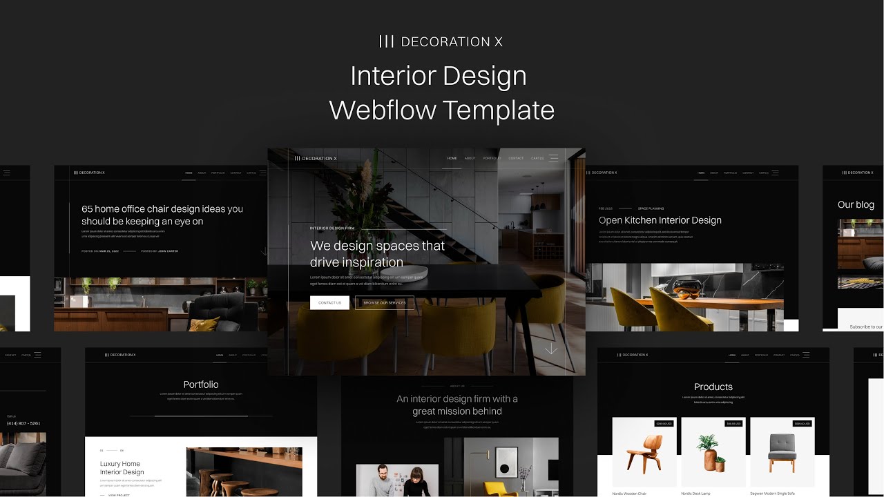 Decoration X - Interior Design Webflow Template | BRIX Templates