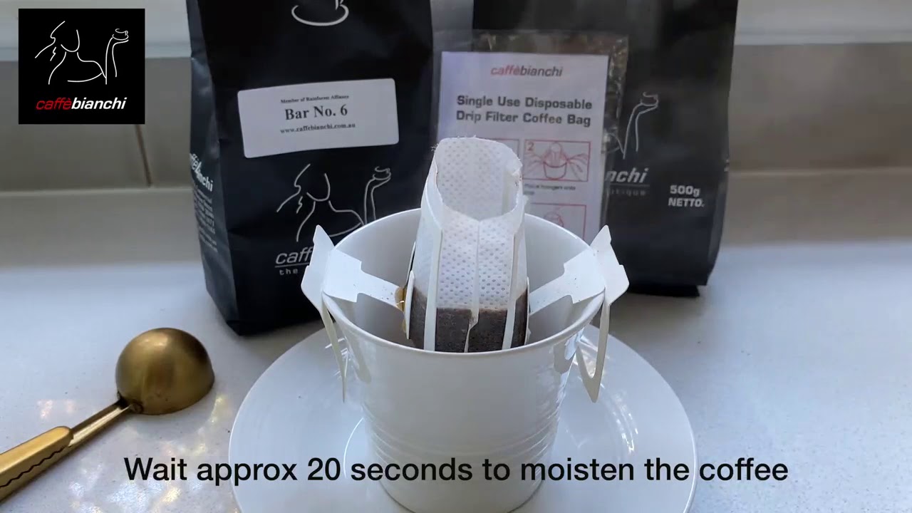 Disposable Drip Filter Coffee Single Use - Caffe Bianchi