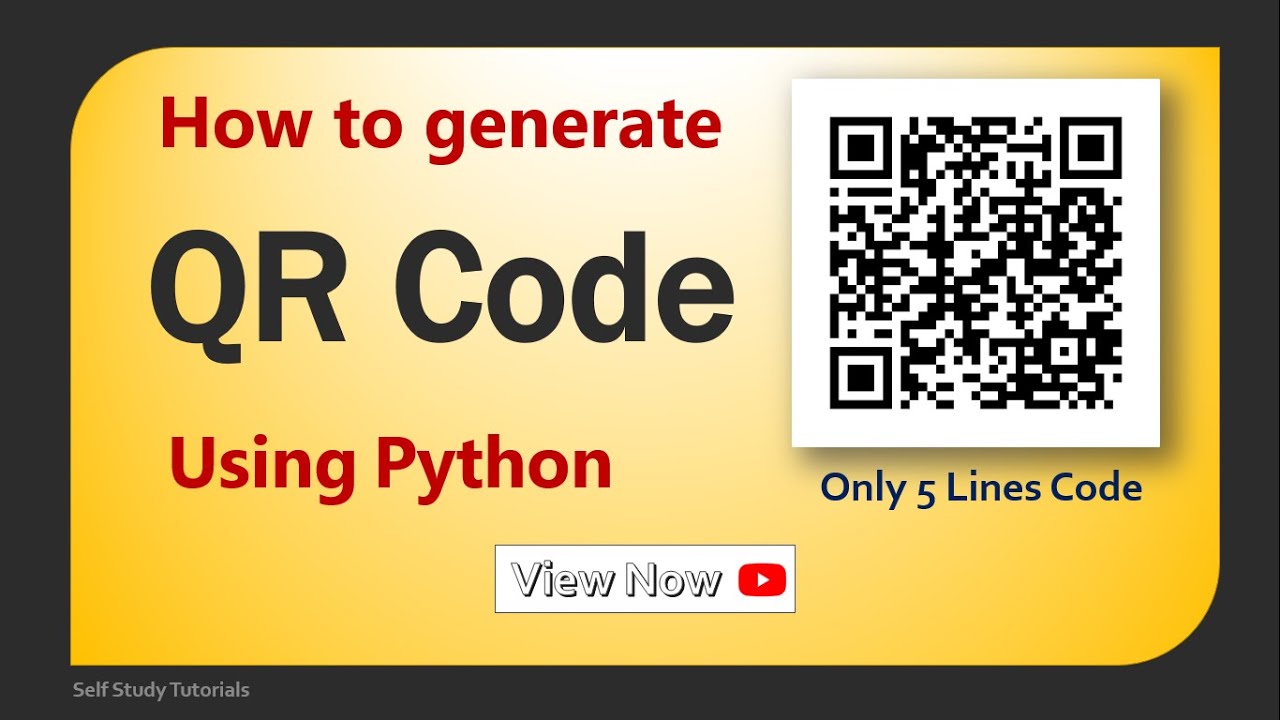 How to generate QR Code using Python | Only 5 Lines code