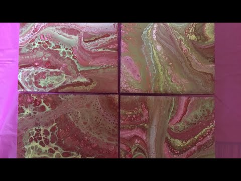 Musical Making Coasters With Ceramic Tile Acrylic Pouring