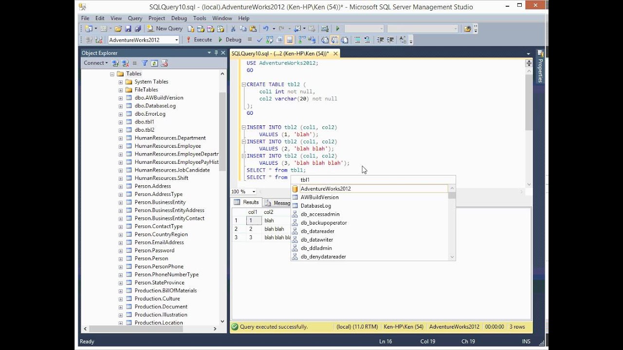 SQL Server Tutorial 11- Union, Union All, Intersect and Except