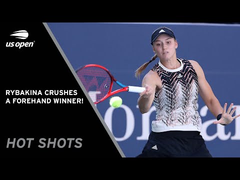 Elena Rybakina Shows How To Put Away A Forehand | 2021 US Open