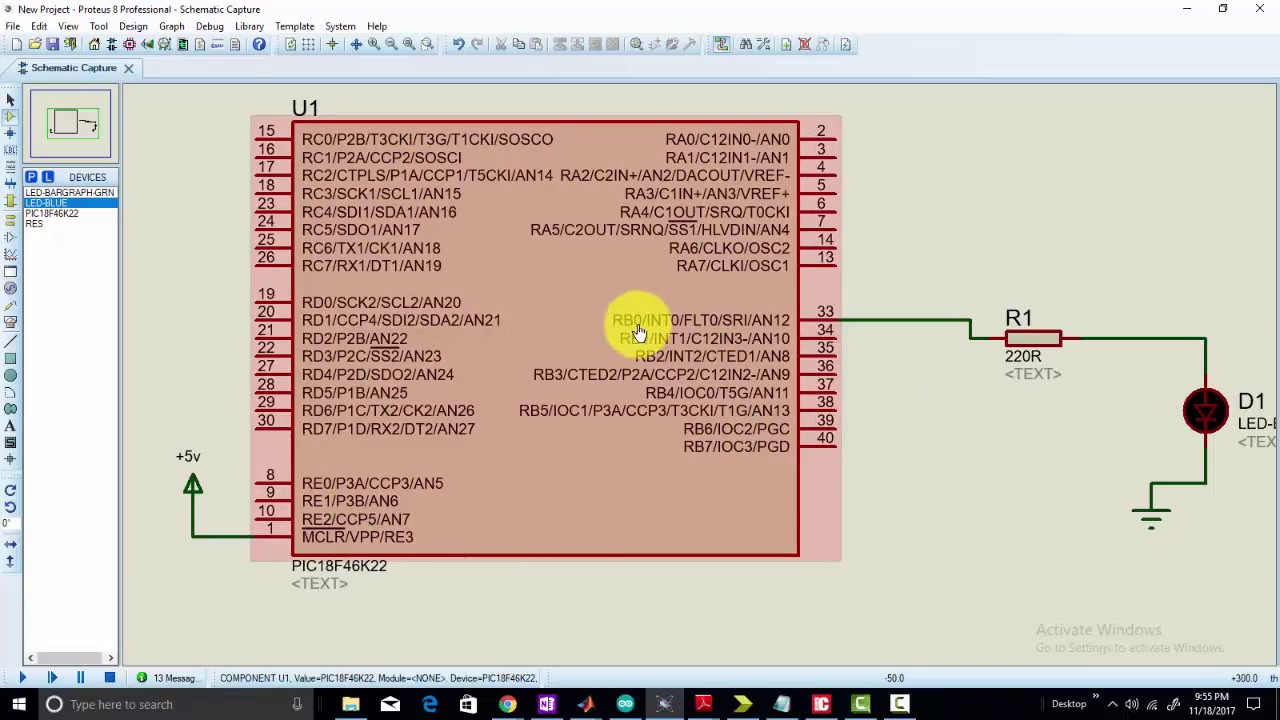 PIC18F46K22 microcontroller introduction and features