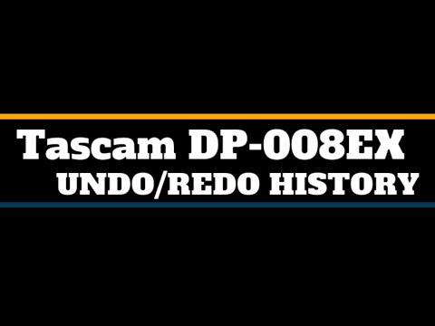 Tascam DP-008EX Undo Re-do History
