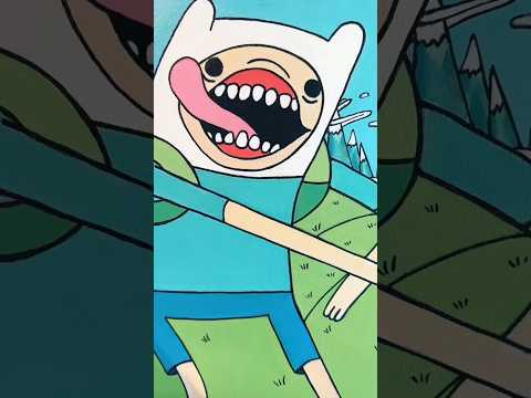 Jake the dog and Finn the human #adventuretime #painting #artwork #fanart #art #finnandjake #shorts