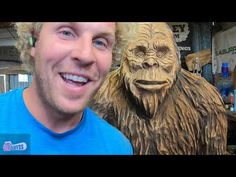 How to Carve a BIGFOOT with a chainsaw - Ryan Cook
