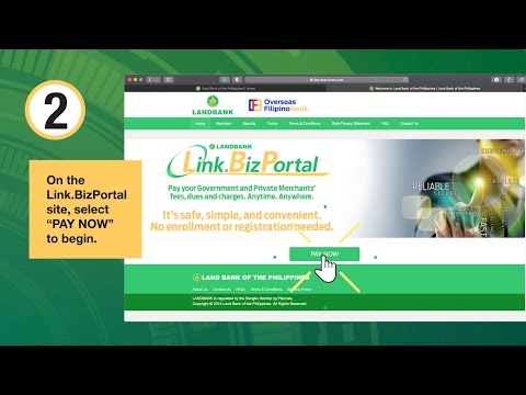 Pay your bills and fees online using the LANDBANK Link.BizPortal!