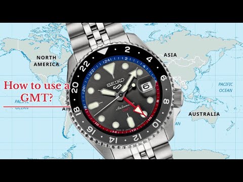 How to use a GMT watch and tell 3 different time zones - Seiko 5 sport GMT