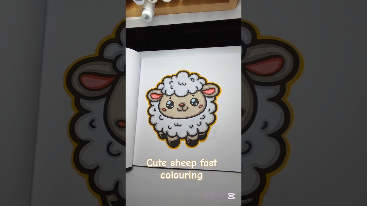Cute Sheep Fast Colouring #colourwithme #asmrcolouring #coloringadventure