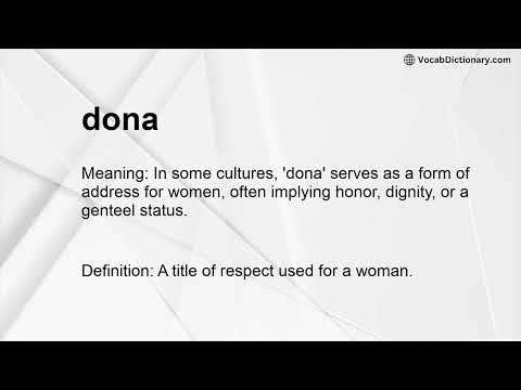 dona Meaning