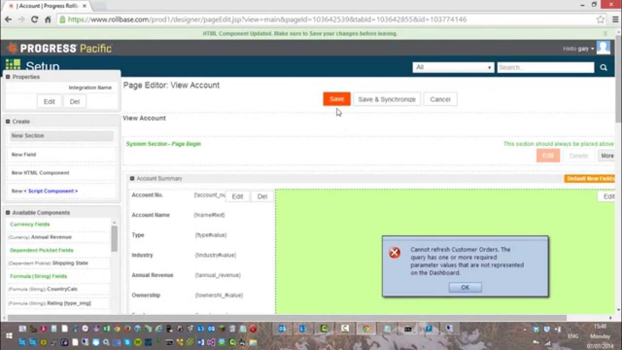 Using DataPA Dashboards with Rollbase Cloud