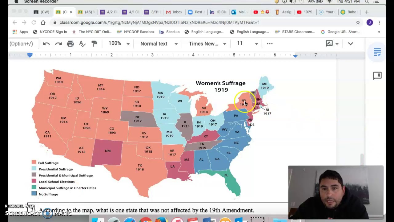 Women's Suffrage Map