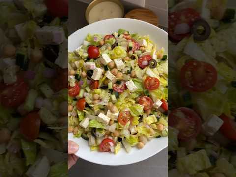 Mediterranean Inspired Chopped Salad Recipe (only 6 ingredients!) 🥗