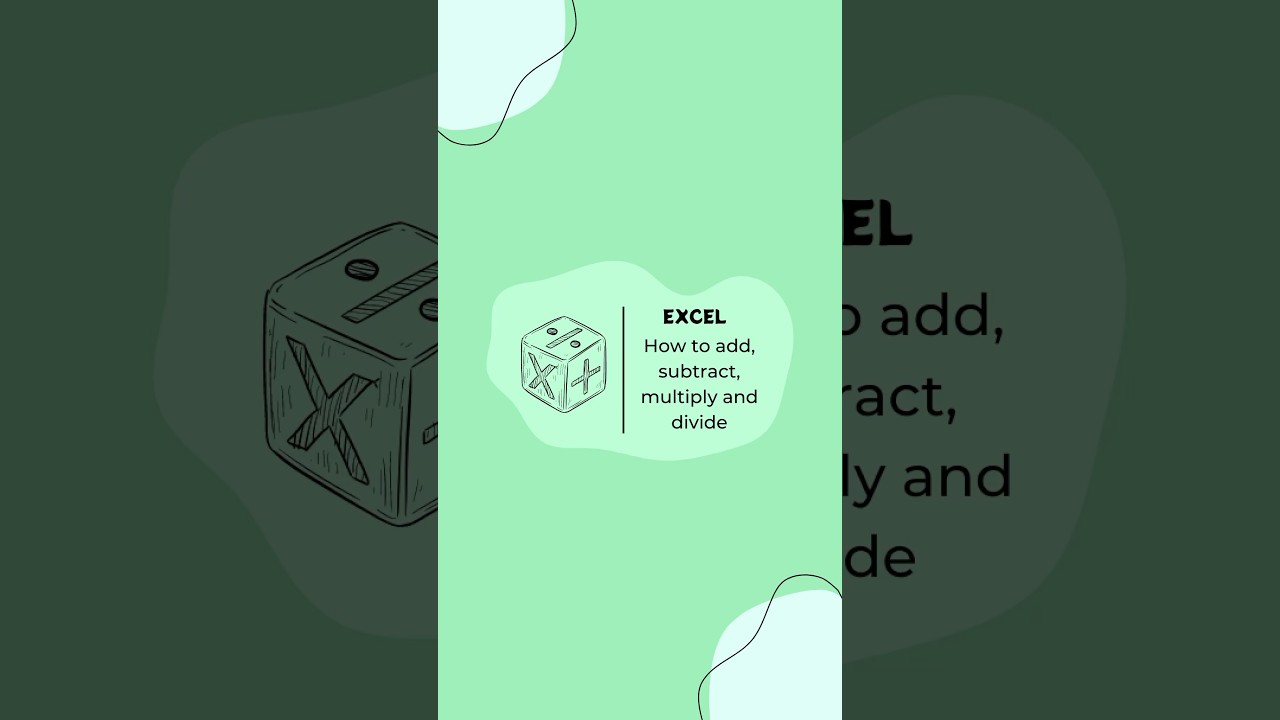 👩‍🏫 How to #add, #subtract, #multiply and #divide in #excel