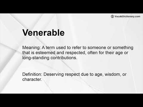 Venerable Meaning