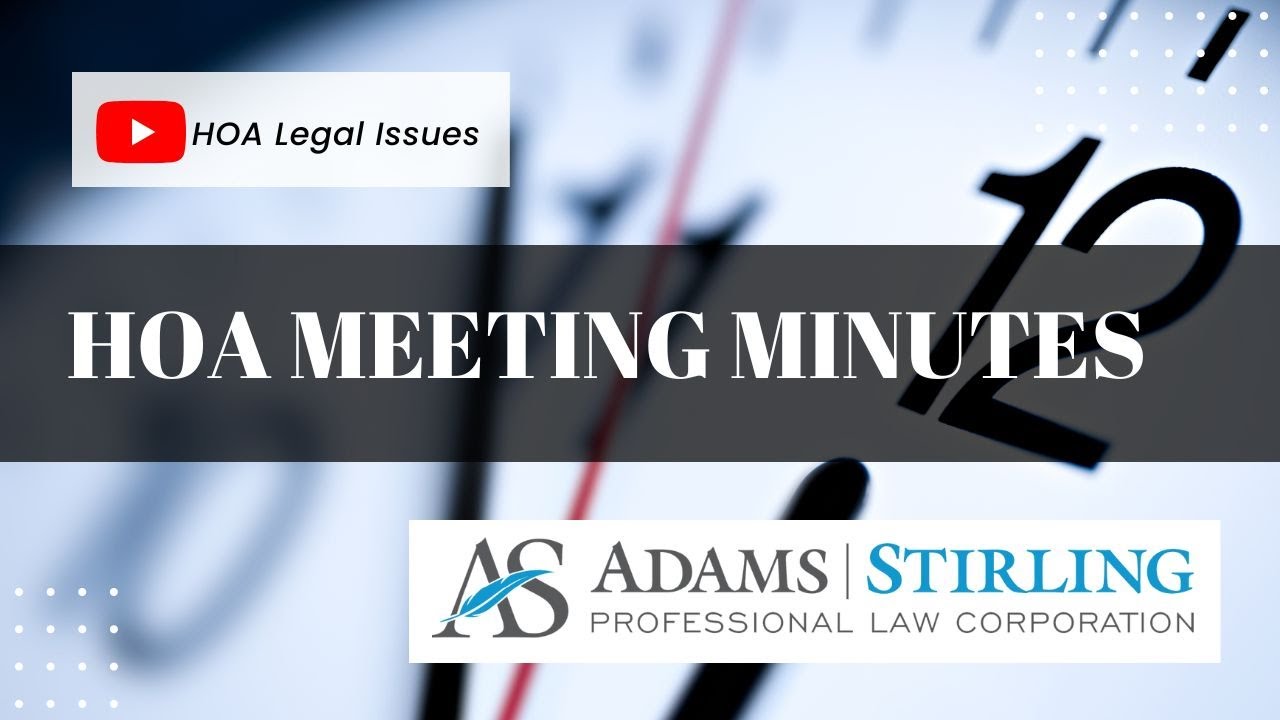 HOA Meeting Minutes