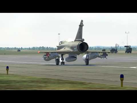 DCS UAE Mirage 2000C Startup and Taxi at Beslan