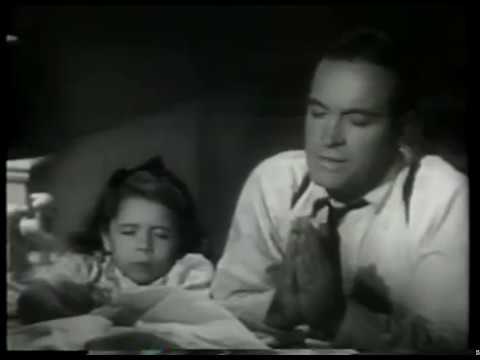 Comedy - 1949 - Bob Hope + Mary Jane Saunders Pray Before Bedtime In Movie Scene In Sorrowful Jones