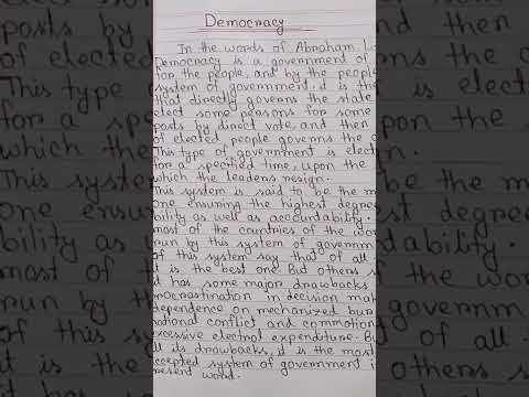 write an eassay on democracy in english writting
