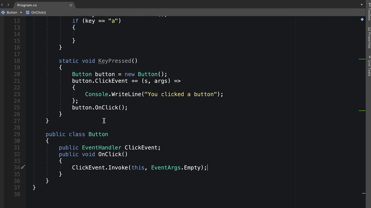 C# Tutorial: Events/Event Handlers