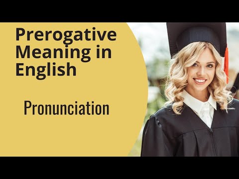 How to pronounce Prerogativeą„¤ Prerogative meaning in Englishą„¤