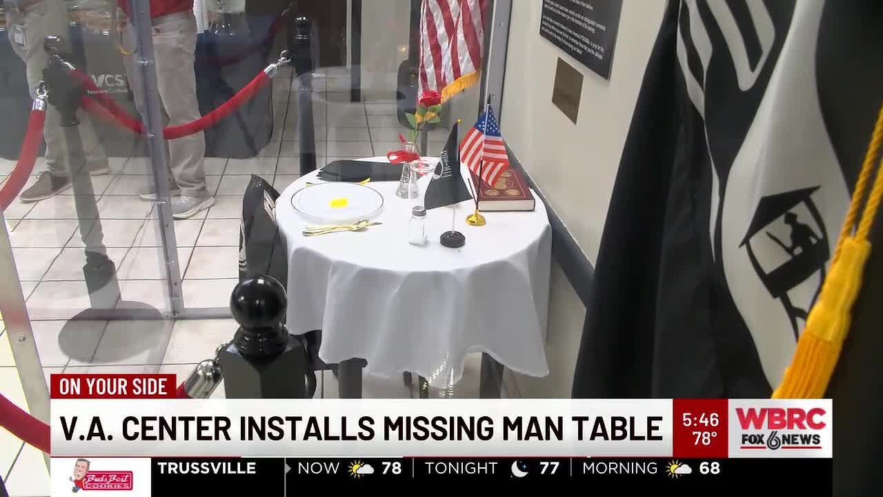 VA Center installs missing man table